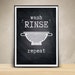 Wash Rinse Repeat Printable Artwork, Instant Digital Download, Kitchen ...