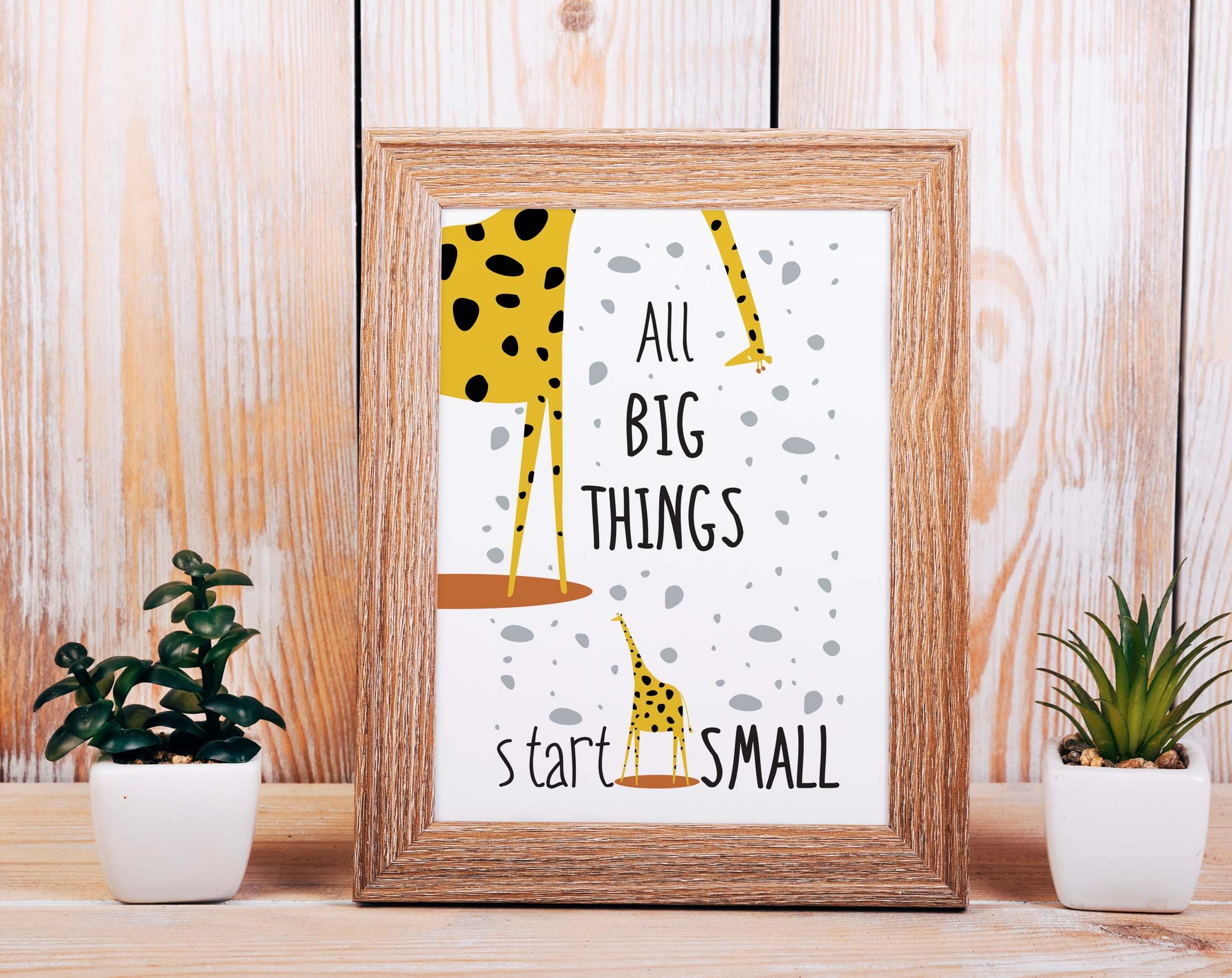 All Big Things Start Small-giraffe Print Nursery Art Instant | Etsy