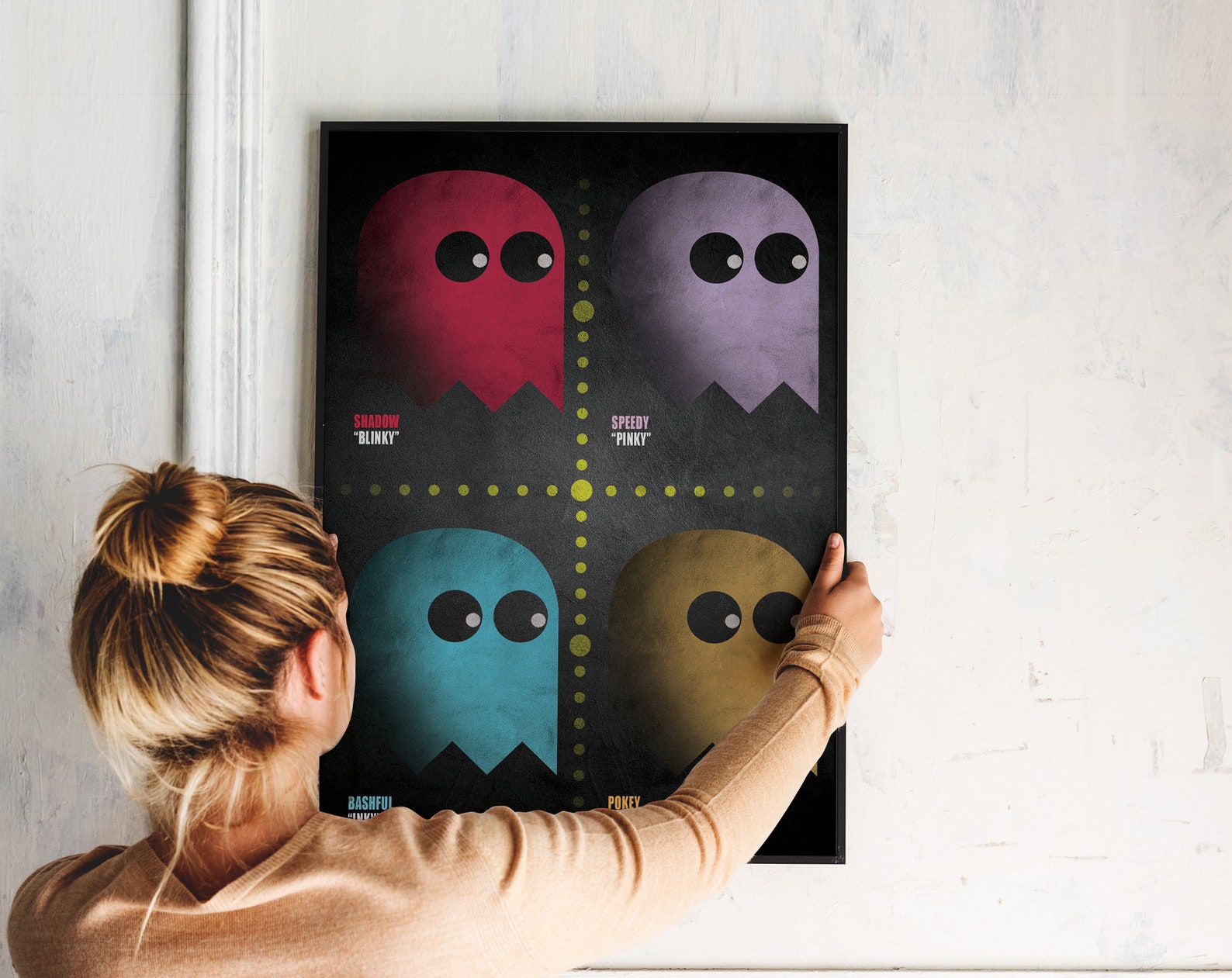 Arcade Ghosts, 80's, Printable Artwork, Blinky, Pinky, Inky, Clyde ...