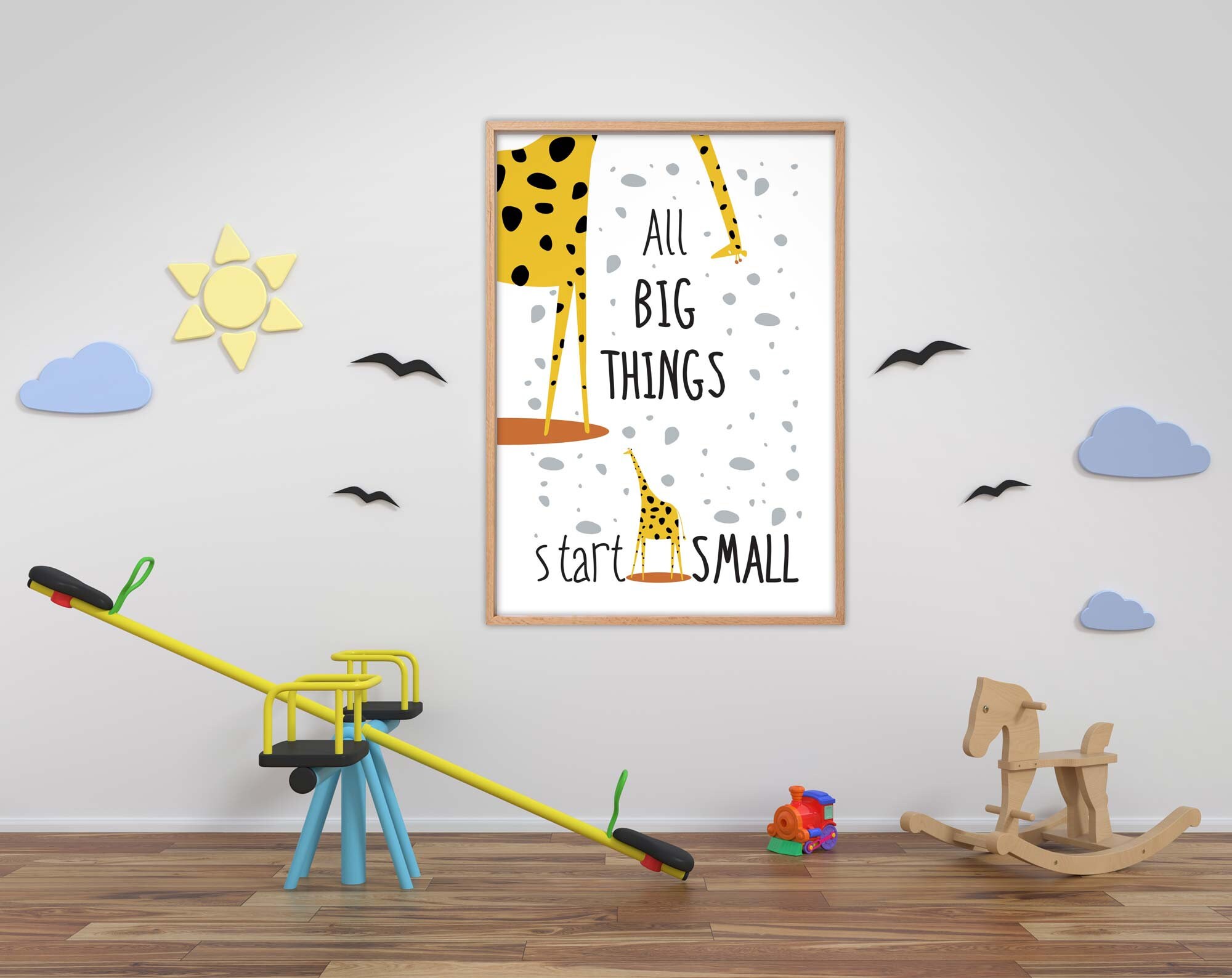 All Big Things Start Small-giraffe Print Nursery Art Instant - Etsy
