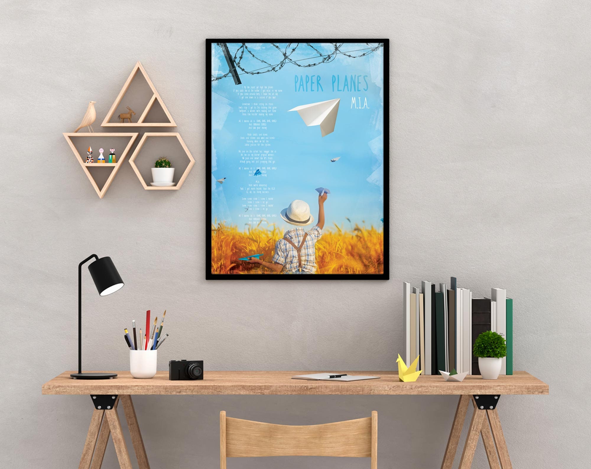 M.I.A - Paper Planes, Lyrics, Printable Artwork, Instant Digital ...