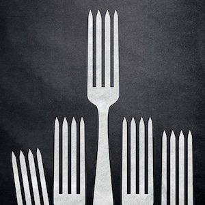 Fork You Printable Artwork, Instant Digital Download, Kitchen Art, Cook ...