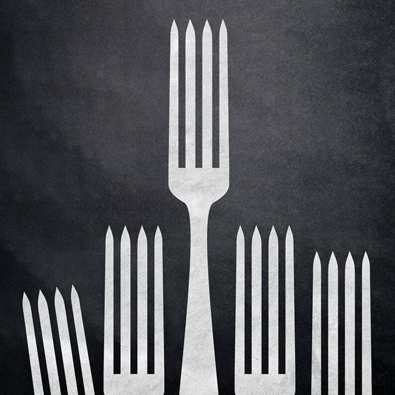 Fork You Printable Artwork, Instant Digital Download, Kitchen Art, Cook ...