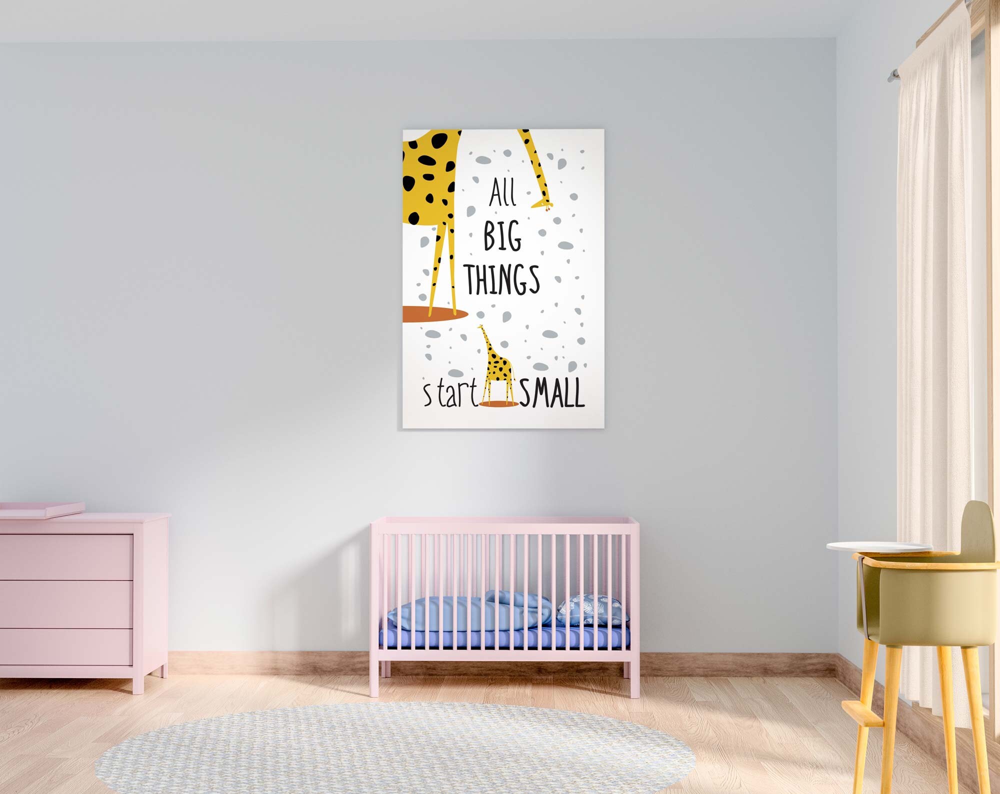 All Big Things Start Small-giraffe Print Nursery Art Instant - Etsy