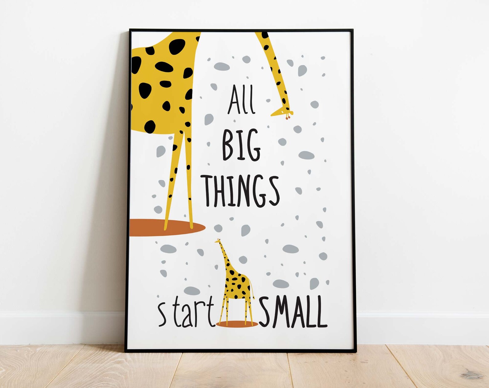 All Big Things Start Small-giraffe Print Nursery Art Instant - Etsy