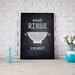 Wash Rinse Repeat Printable Artwork, Instant Digital Download, Kitchen ...