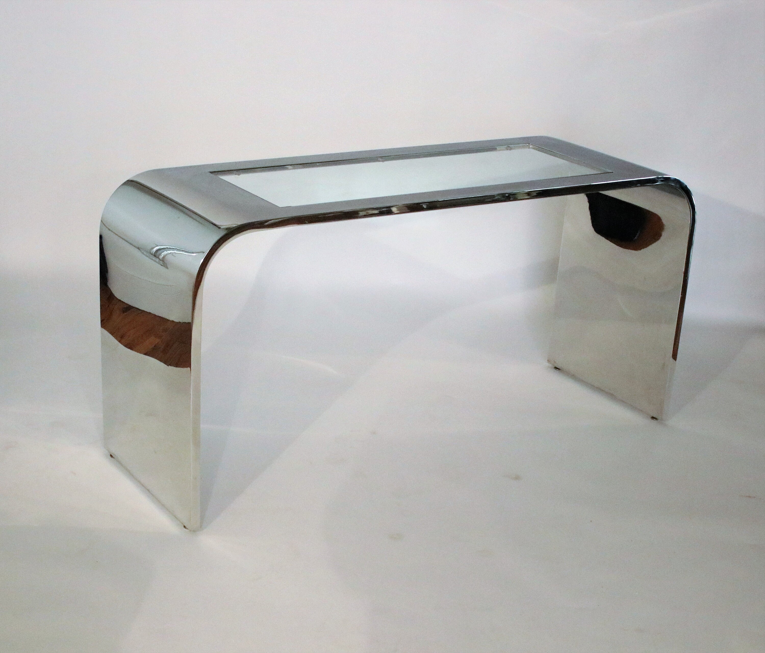 Steel Waterfall Console Table de Stanley Jay Friedman para Brueton - Etsy España