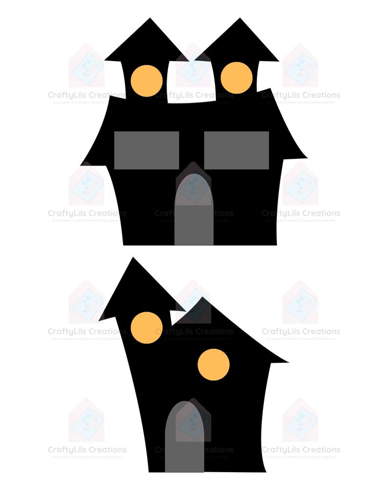 Haunted House Pop-up Card Printable - Etsy