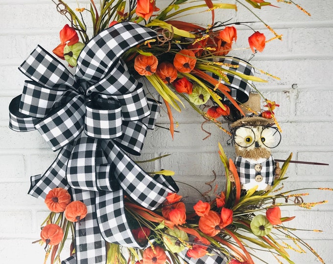 Fall Wreath Pumpkin Wreath Gift Ideas for Mom Wreath Front - Etsy