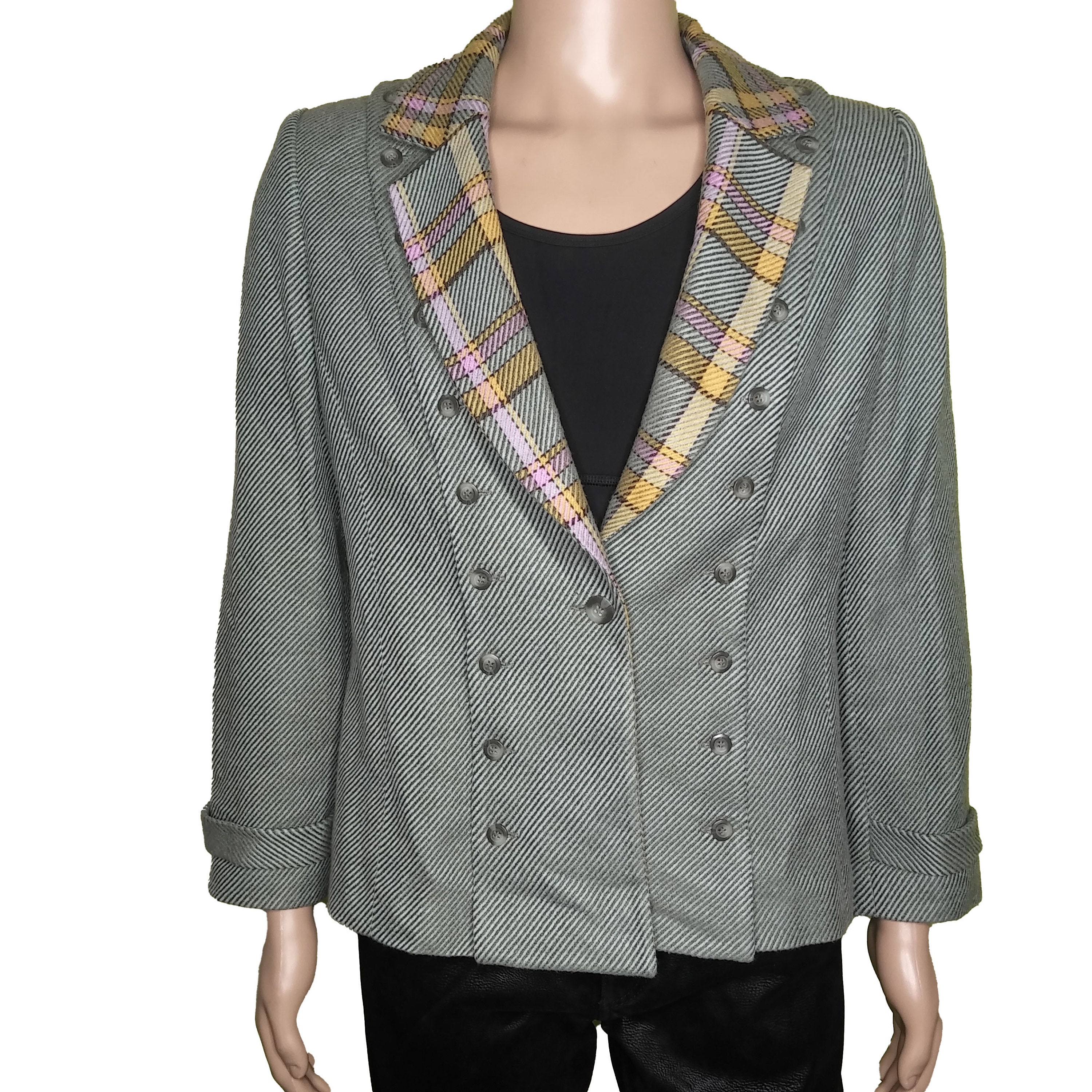 Vintage Randolph Duke the Look Reversible Plaid Blazer Size 12 | Etsy