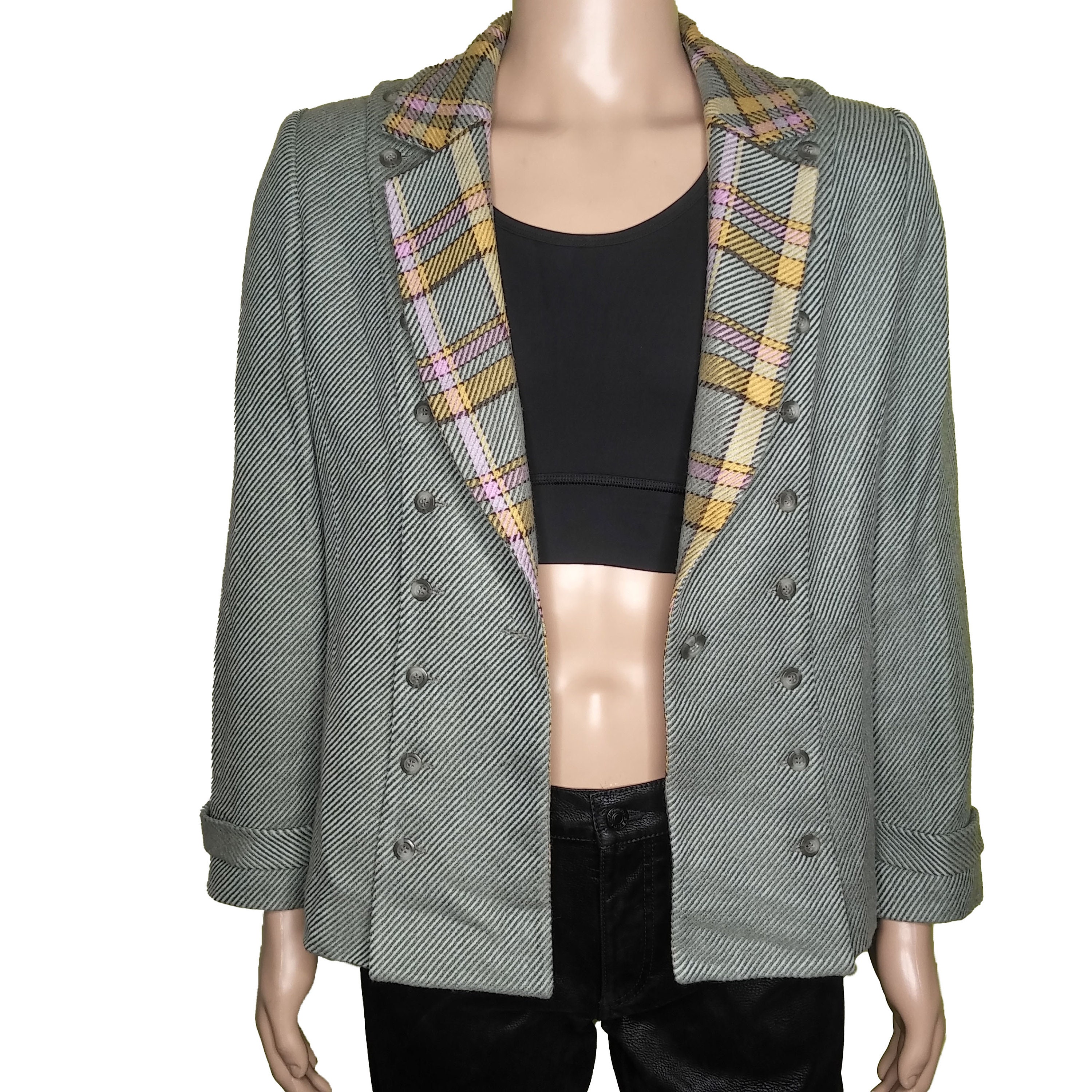 Vintage Randolph Duke the Look Reversible Plaid Blazer Size 12 | Etsy