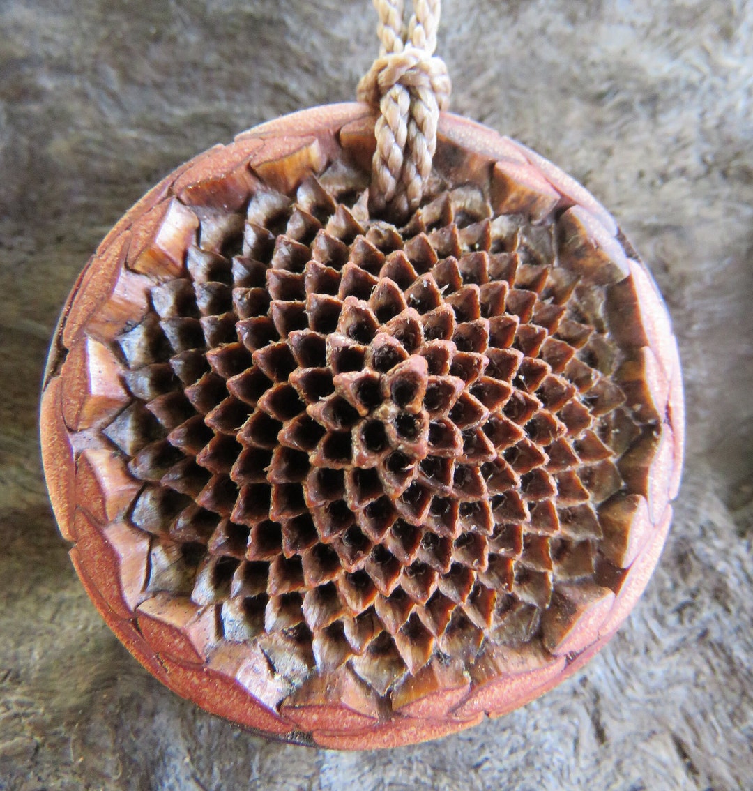 Flower of Life Necklace. Protea Flower Pendant - Etsy