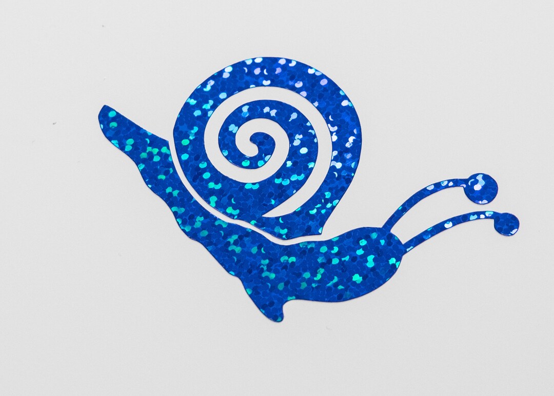 Snail Sticker Decal in Glitter Vinyl / Glitter Snail Decal - Etsy