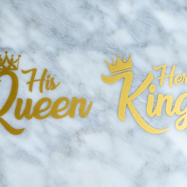 King and Queen Car Decal - Etsy