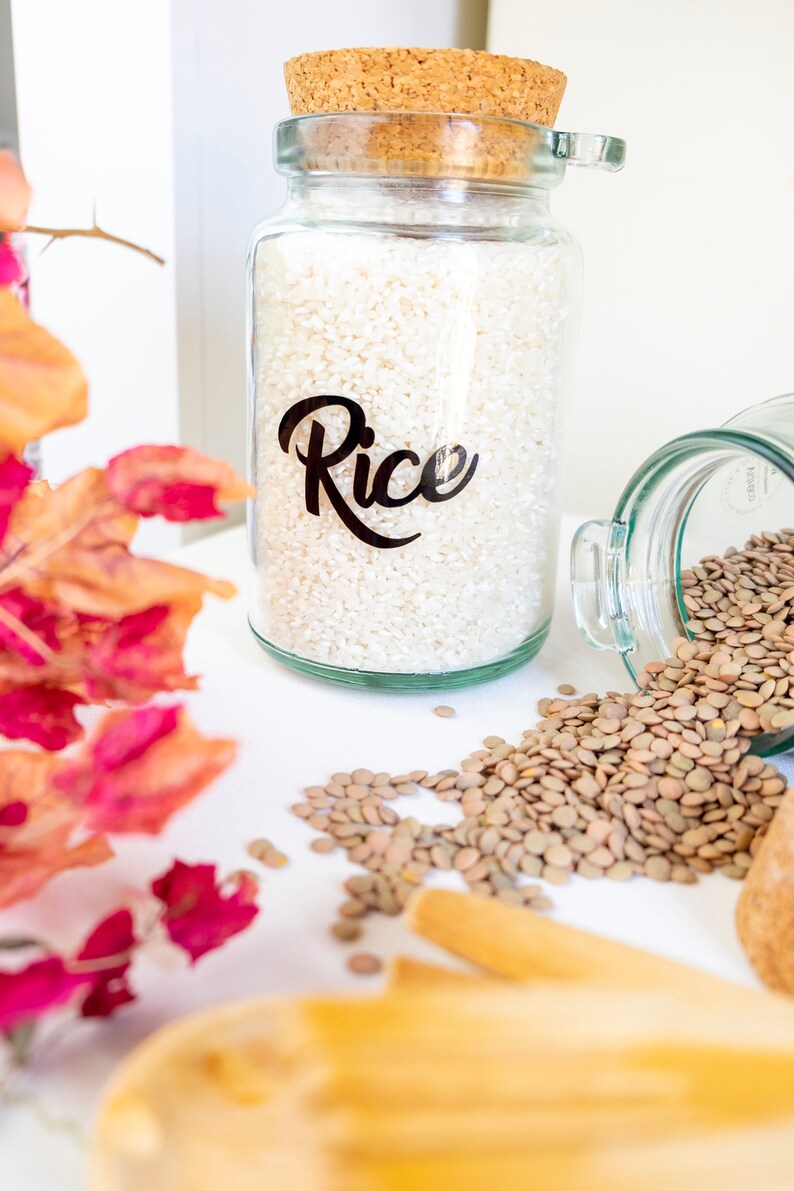 Vinyl Decals for Kitchen Jar Vinyl Pantry Labels Jar - Etsy
