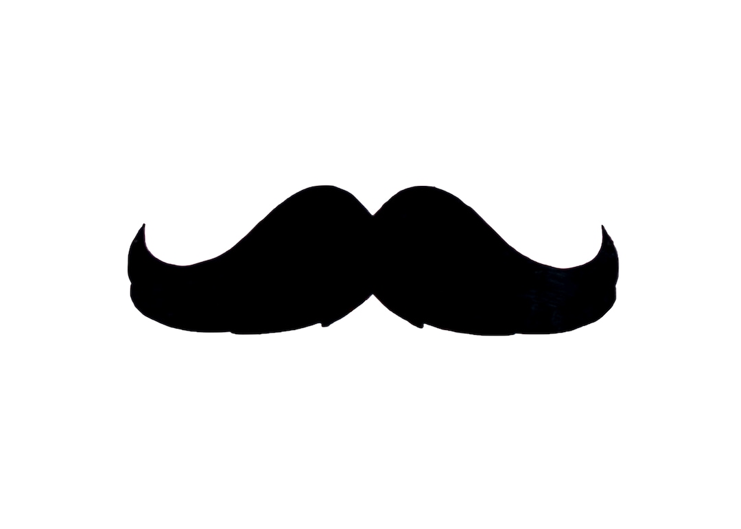 Moustache Vinyl Sticker / Black Moustache Vinyl Decal / Moustache ...