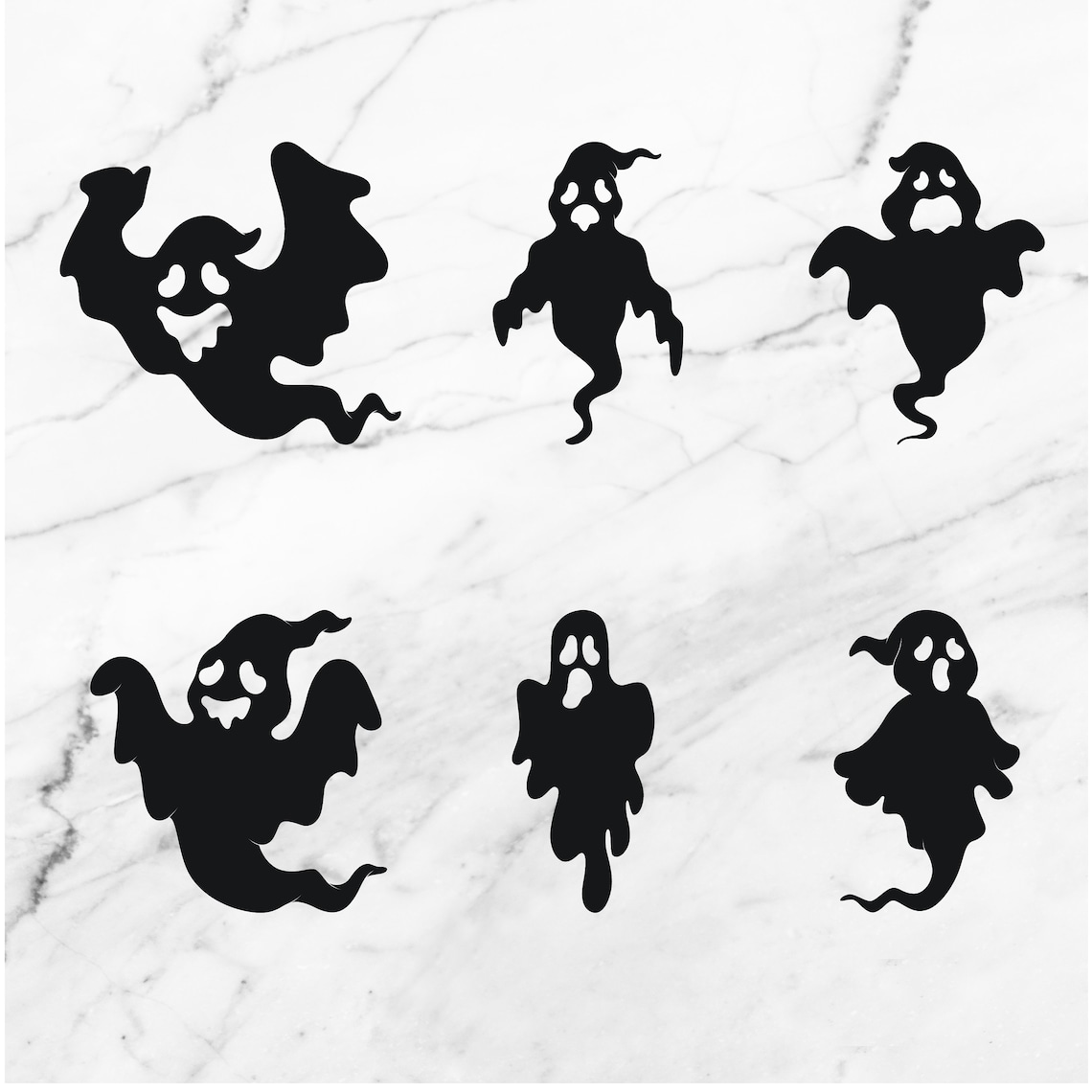 Set of 6 Ghosts Vinyl Decals Vinyl Sticker Halloween - Etsy