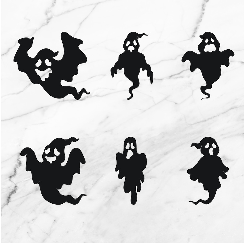 Set of 6 Ghosts Vinyl Decals Vinyl Sticker Halloween - Etsy UK