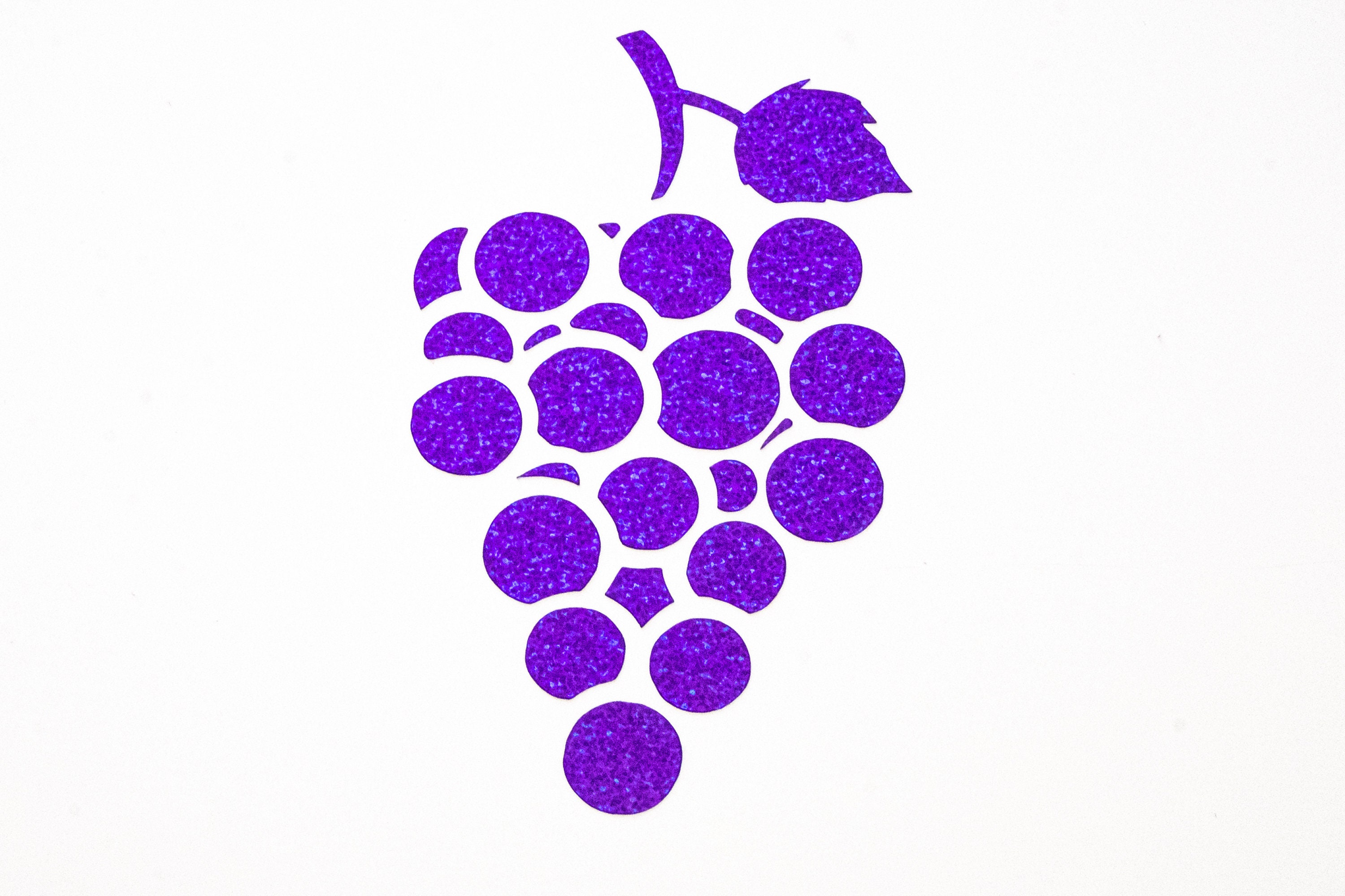 Grapes Vinyl Decal Sticker in Purple Glitter - Etsy