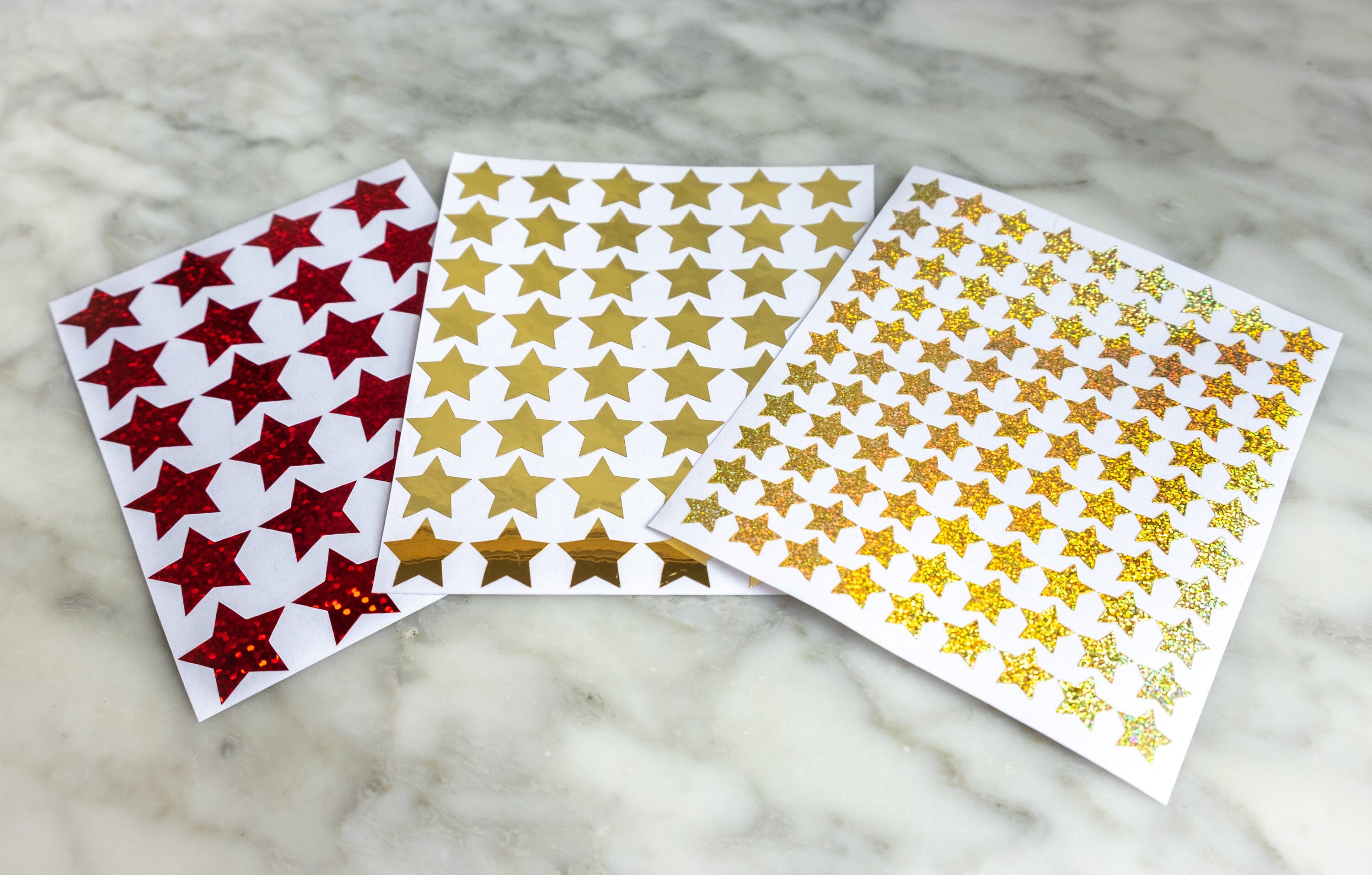 Glitter or Holographic Stars Sticker Set. Planner Stickers - Etsy