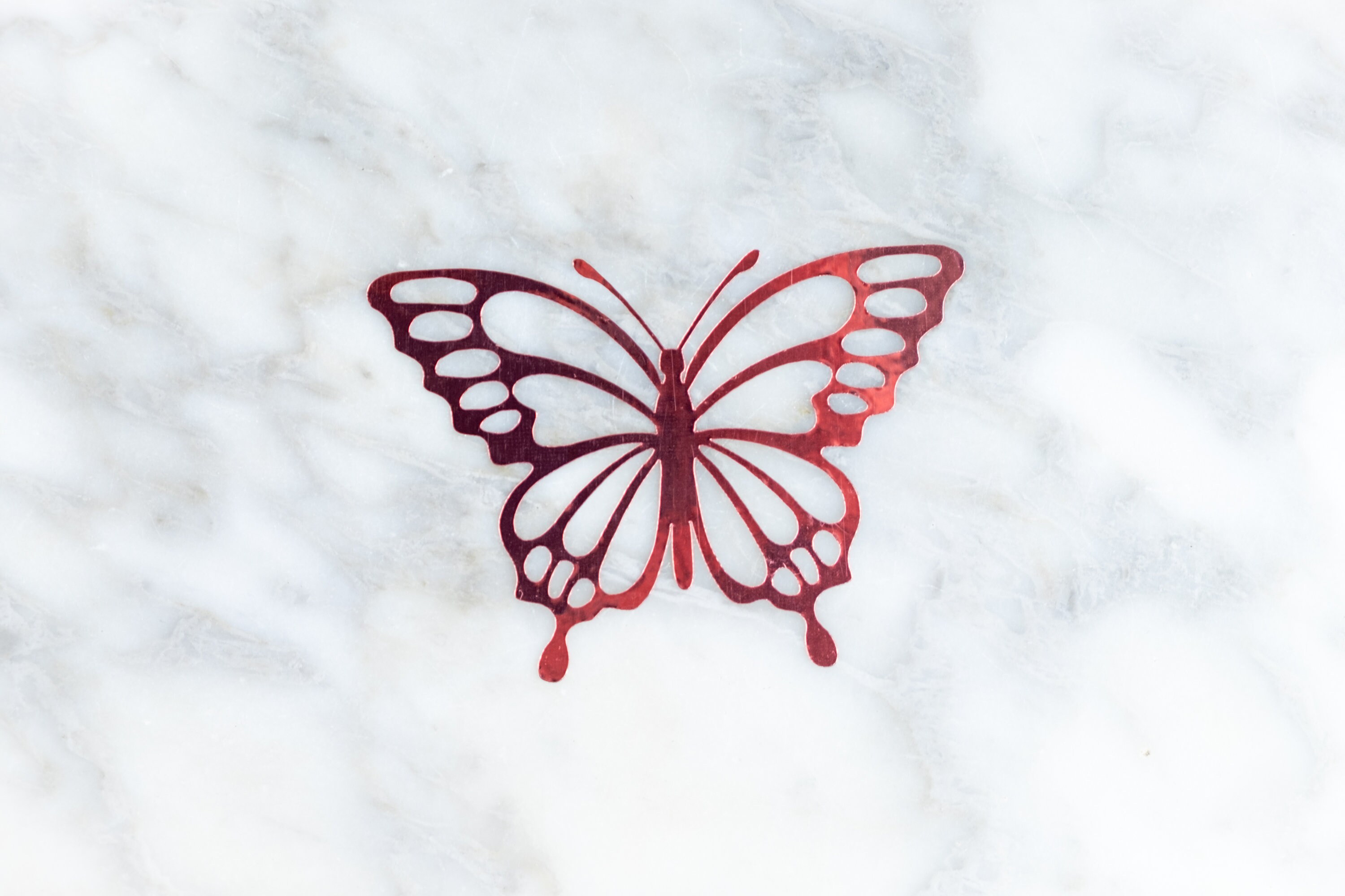 Rose Gold Butterfly sticker decal / Rose Gold Butterfly Decal | Etsy