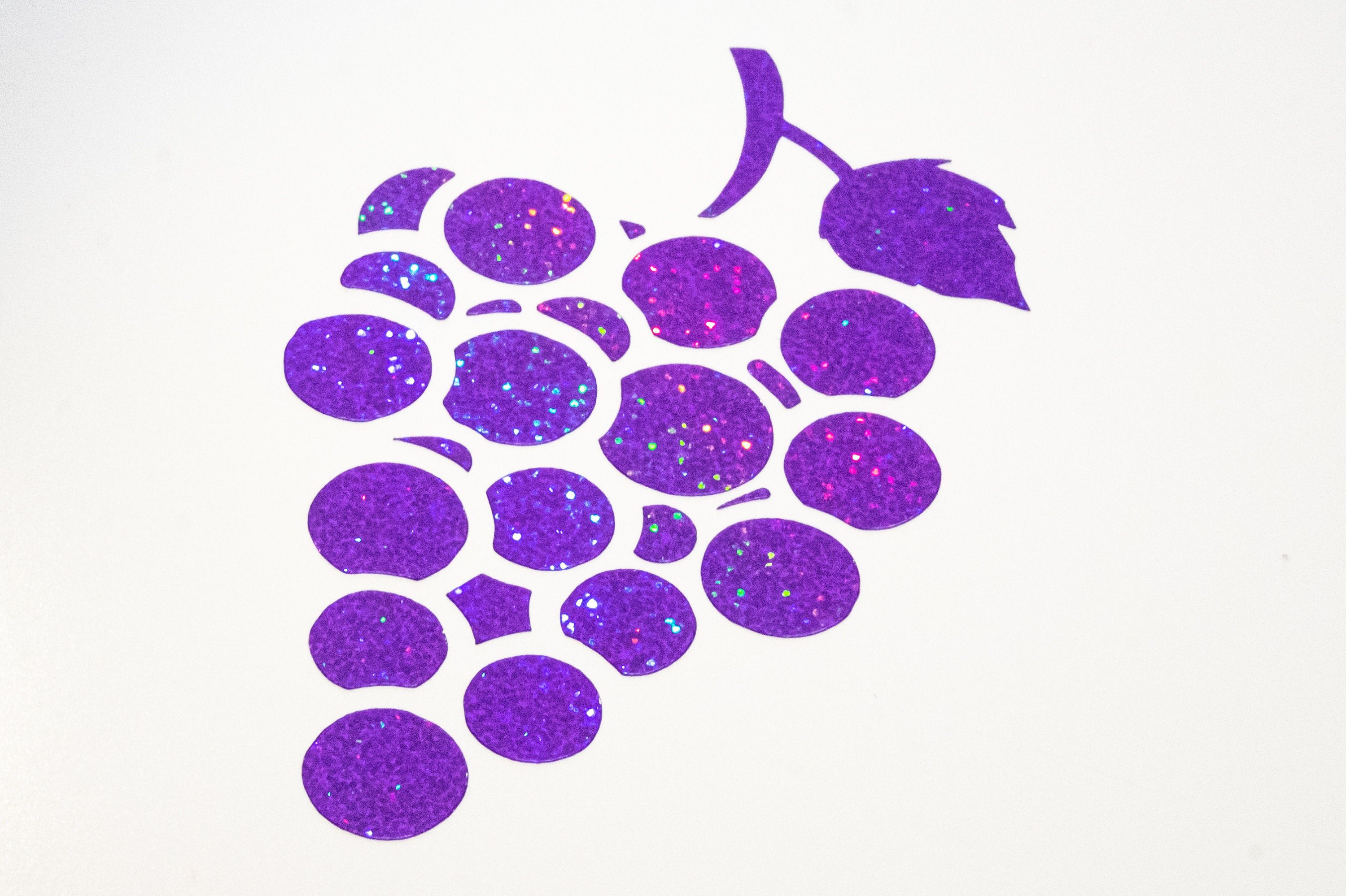 Grapes Vinyl Decal Sticker in Purple Glitter - Etsy