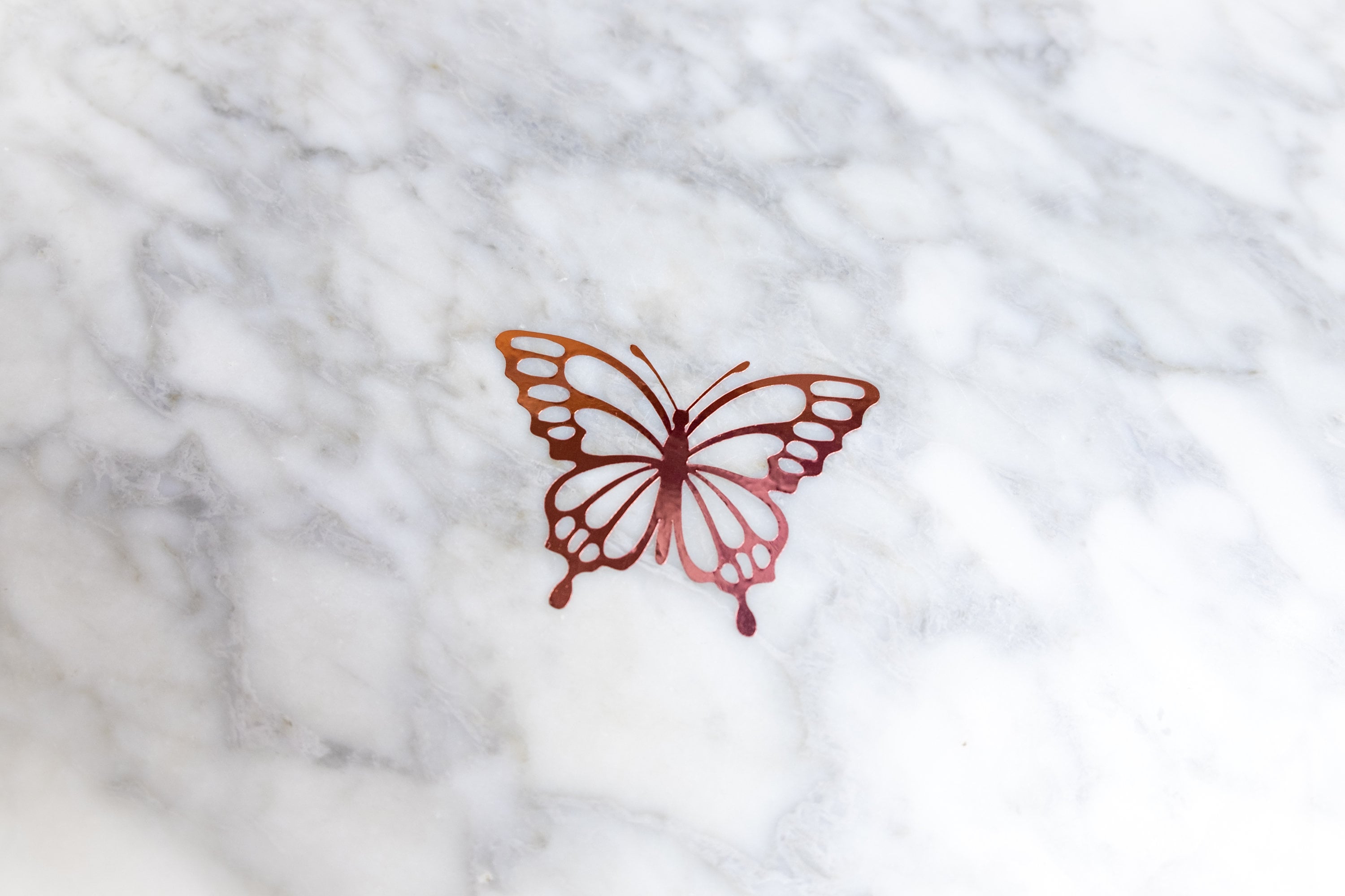 Rose Gold Butterfly sticker decal / Rose Gold Butterfly Decal | Etsy