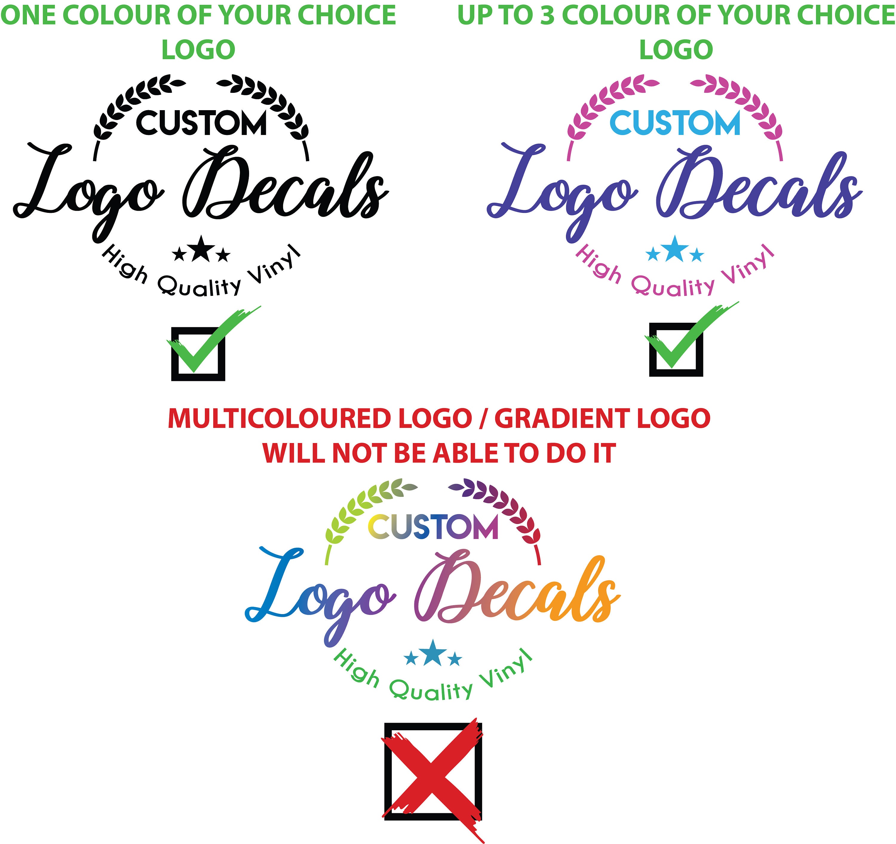 Custom Logo Decal / Business Logo Vinyl Cut / Personalised | Etsy UK