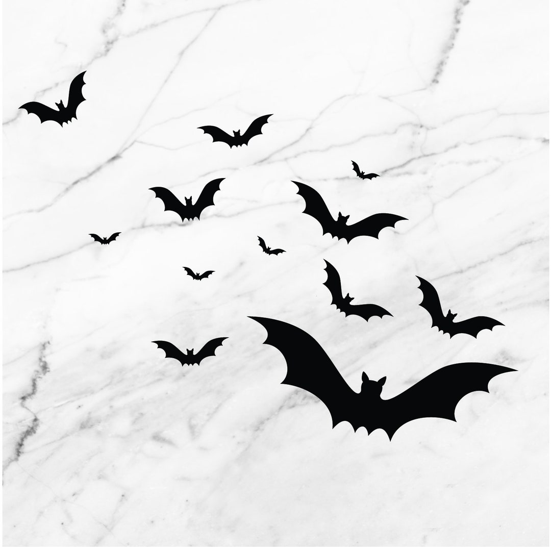 Halloween Bat Vinyl Decals Halloween Window Decoration Bat Vinyl Decal ...