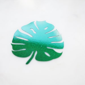 Monstera Plant in Green Glitter Vinyl Decal / Swiss Cheese Plant ...