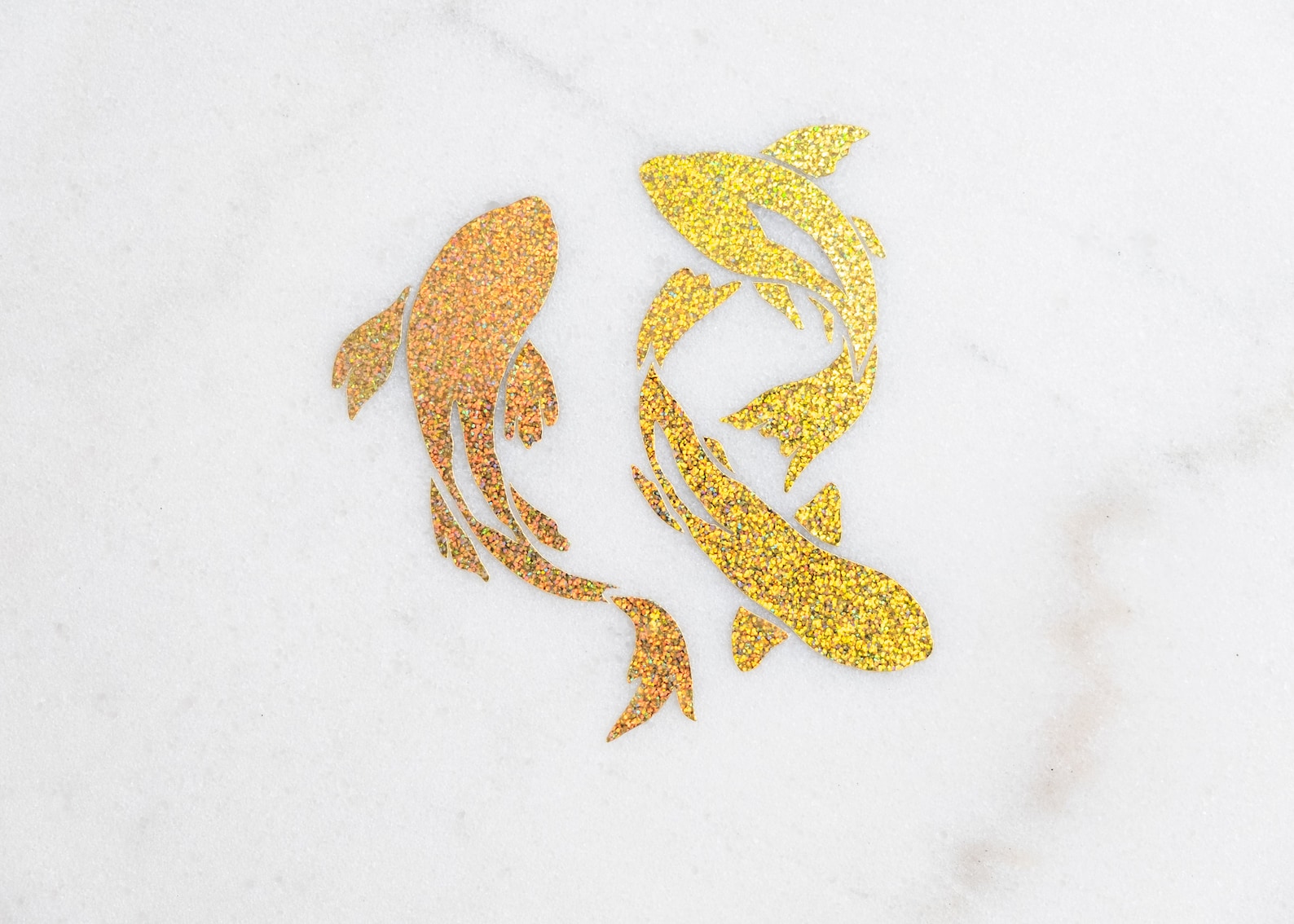 Koi Fish Vinyl Decal Sticker, Japanese Nishikigoi in Various Glitter ...