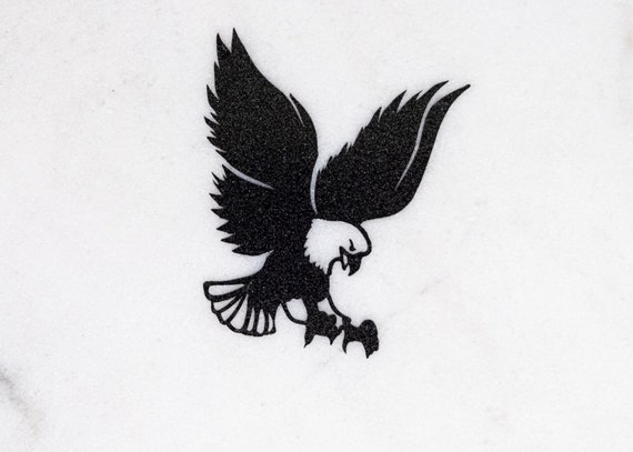 Eagle Vinyl Sticker Decal in Black Glitter Colour - Etsy