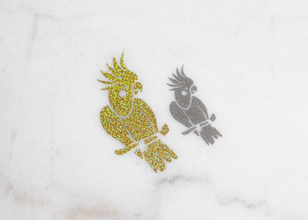 Cockatoo Parrot Vinyl Sticker Decal in Various Glitter Colour - Etsy