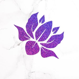 Lotus Flower Vinyl Decal Sticker in Various Glitter Colours - Etsy