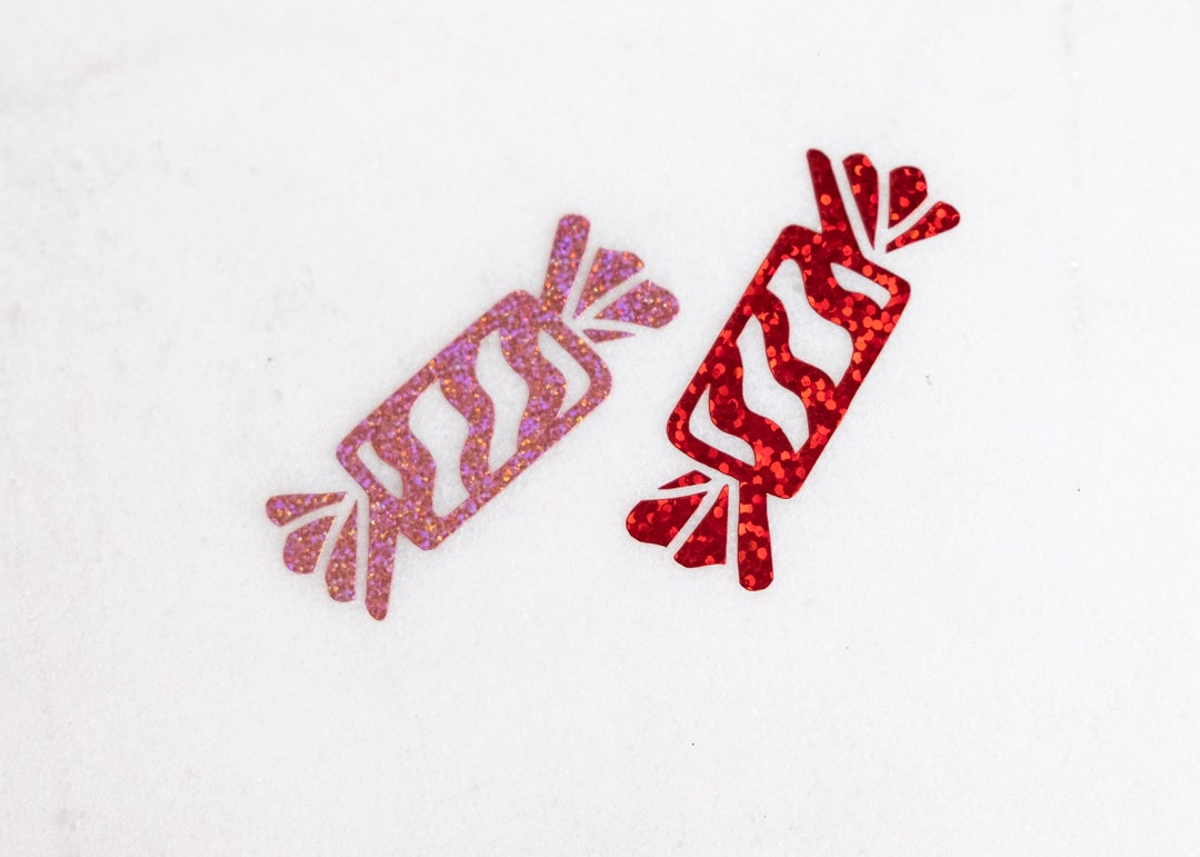 Candy Sweets Sticker Decal Various Glitter/holographic Vinyl Colours - Etsy