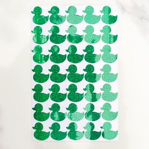 Glitter Rubber Duck Bath Time Vinyl Sticker Sheet - Etsy