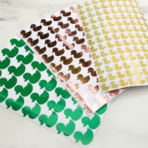 Glitter Rubber Duck Bath Time Vinyl Sticker Sheet - Etsy