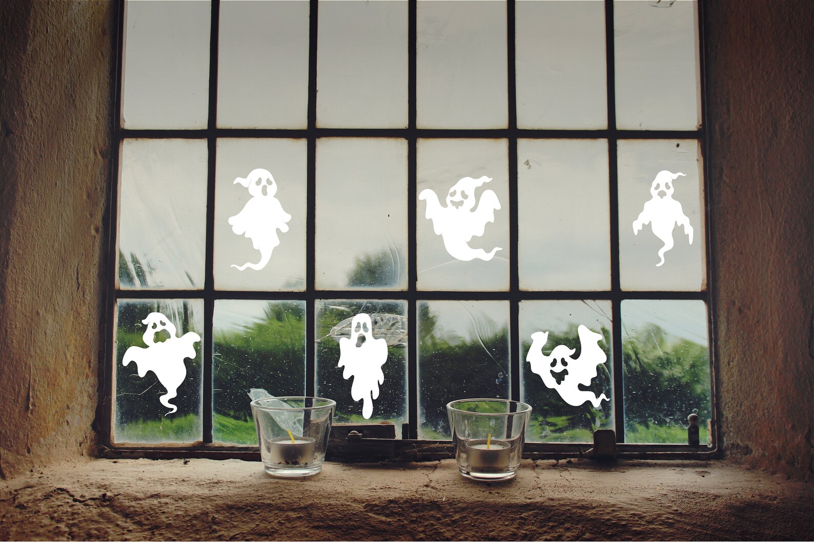Set of 6 Ghosts Vinyl Decals Vinyl Sticker Halloween - Etsy