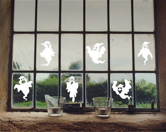 REUSABLE Ghosts Window Cling Halloween Decor Halloween Decorations ...