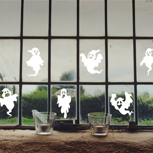 Ghost Wall Decals Set of 4 Halloween Decoration - Etsy