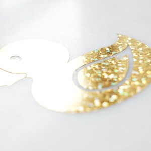 Duck Decal / Vinyl Sticker in Big Gold Glitter Colour, Perfect for Car ...
