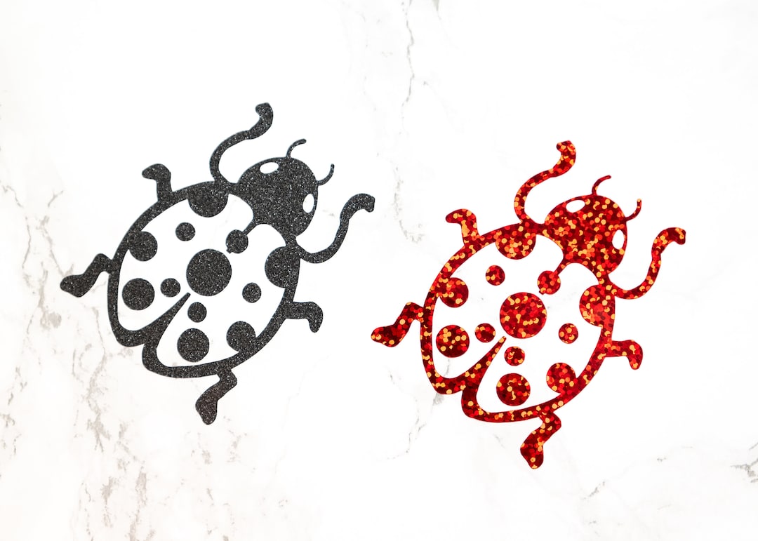 Lady Bird Vinyl Decal Ladycow Sticker in Various Glitter Colours - Etsy