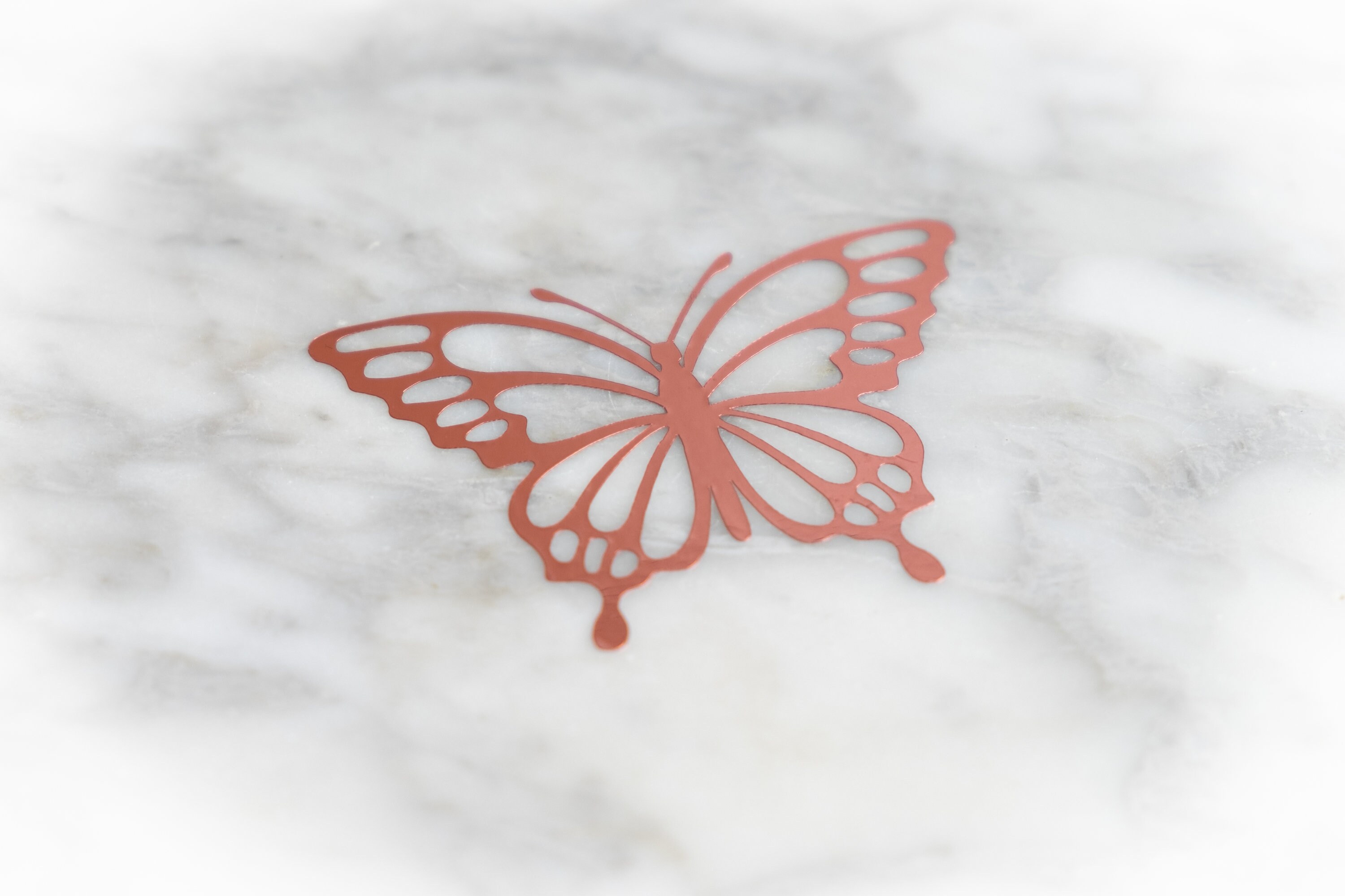 Rose Gold Butterfly sticker decal / Rose Gold Butterfly Decal | Etsy