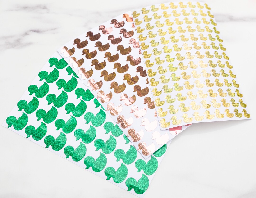 Glitter Rubber Duck Bath Time Vinyl Sticker Sheet - Etsy