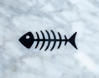 Fish Bone Temporary Fake Tattoo Sticker set of 2 - Etsy