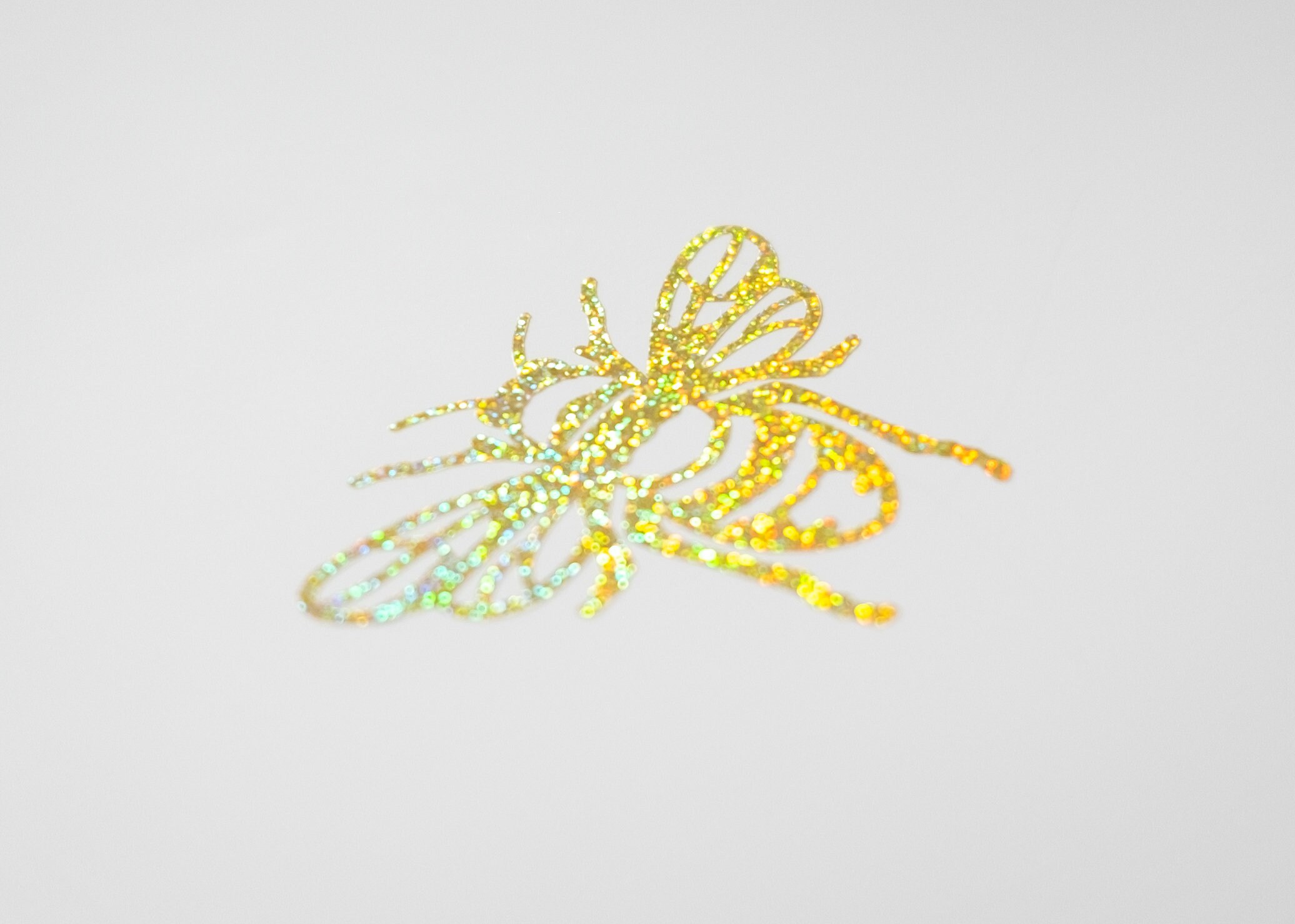 Bee Sticker Decal in Gold Glitter Vinyl | Etsy