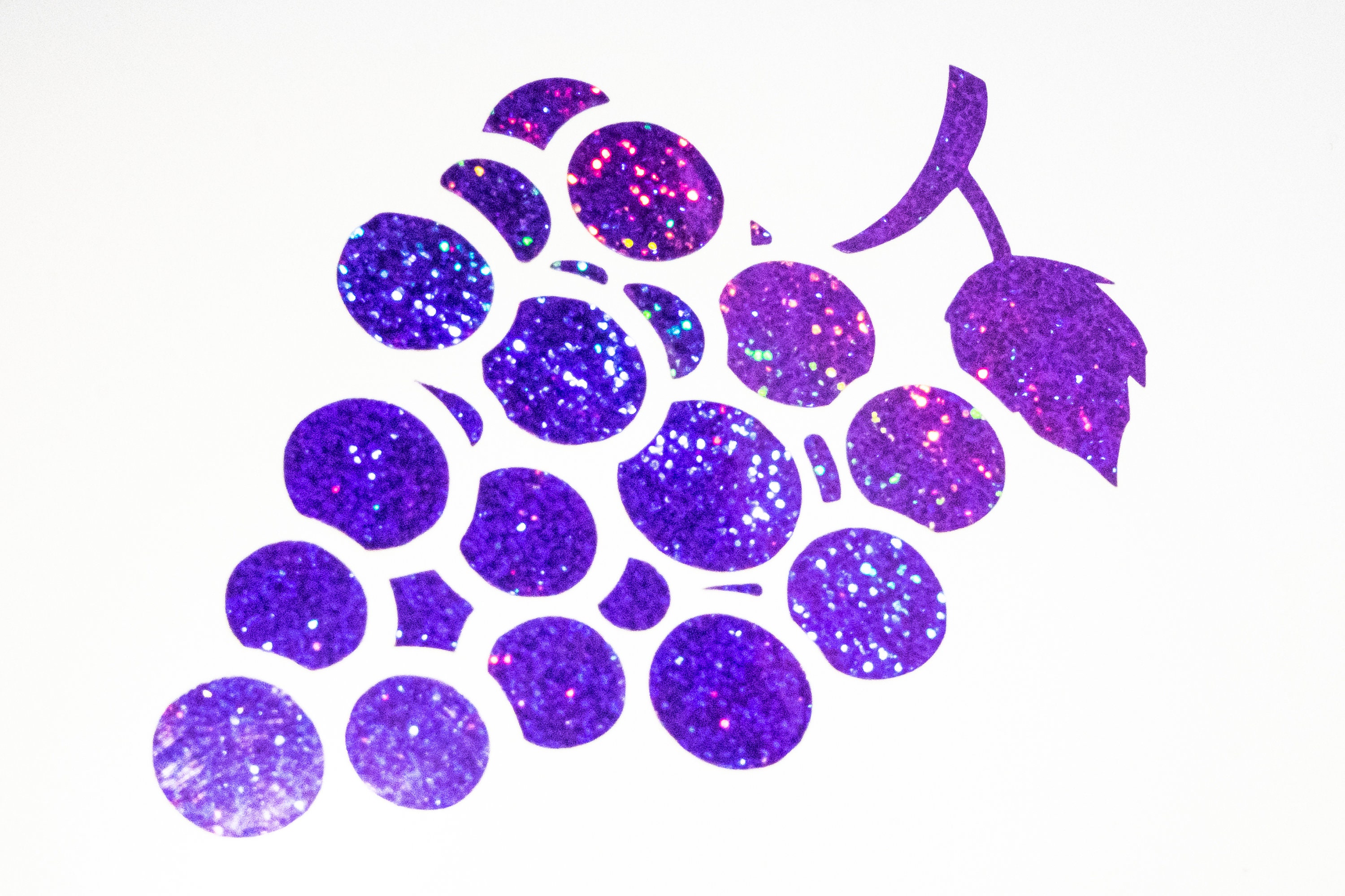 Grapes Vinyl Decal Sticker in Purple Glitter - Etsy