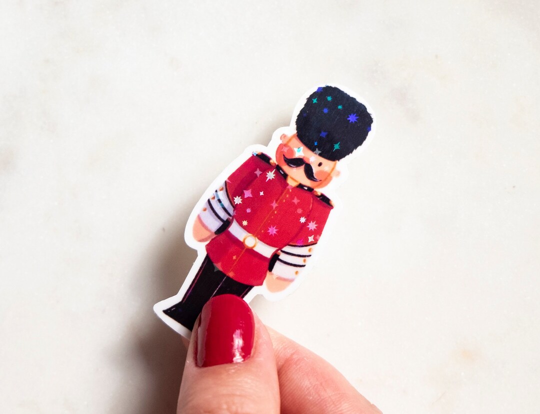 Royal Guard Die Cut Sticker | Cute British Glitter Sticker - Etsy