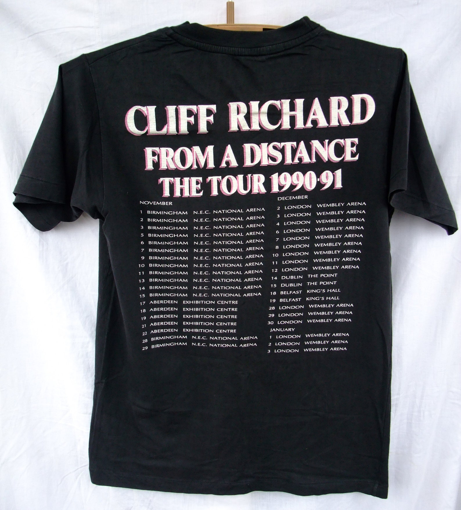 Free Shipping Vintage 90s CLIFF RICHARD Tour Tshirt 1991 - Etsy