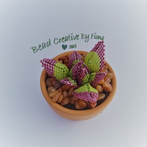 Beaded Succulents Sewing Pattern - Seed Bead Tutorial (PDF) - Etsy